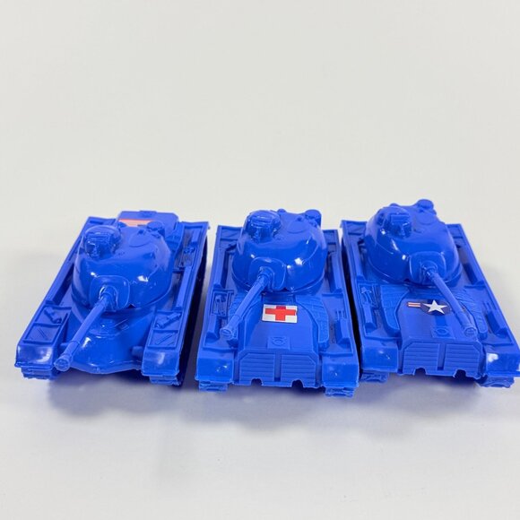 TimMee | Toys | Timmee Set Of 3 Blue Plastic Military Toy Tanks Usa ...